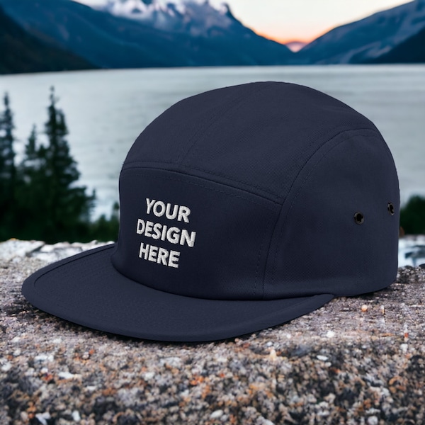 Custom Logo Five Panel Hat - Etsy