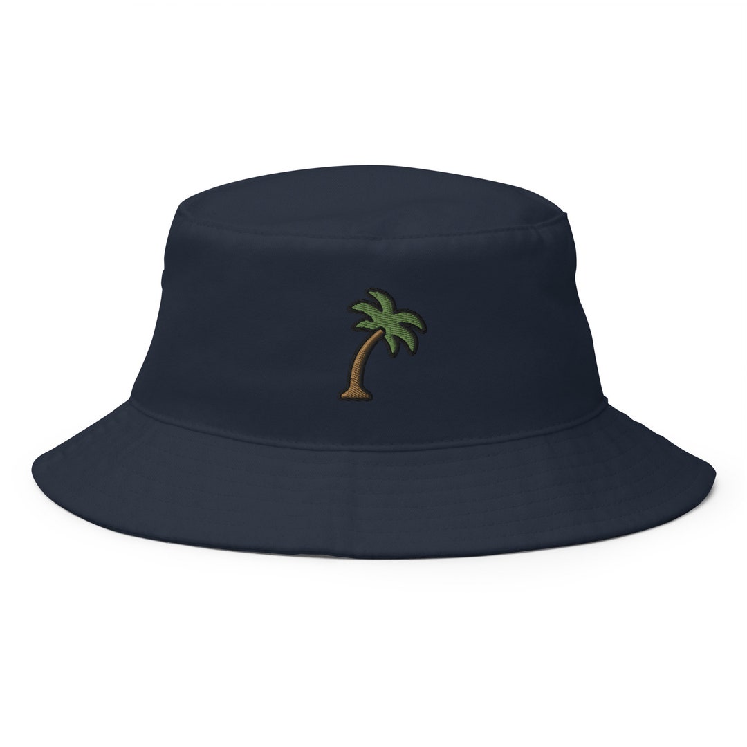 Palm Tree Bucket Hat, Embroidered Bucket Hat, Handmade Unisex Adult ...