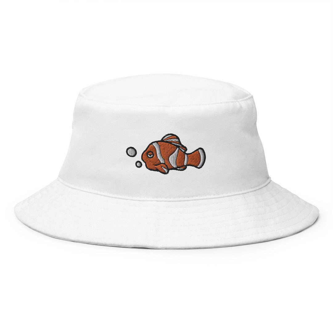 Clown Fish Bucket Hat, Embroidered Bucket Hat, Handmade Unisex Adult ...