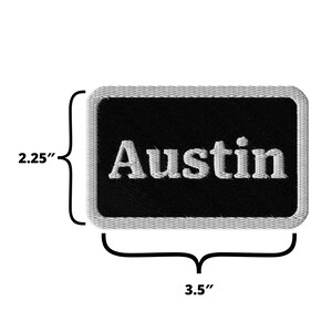 Custom Name Patch, Embroidered Iron-on Rectangle Name Patch, Patch With Name, Iron on Jacket ...