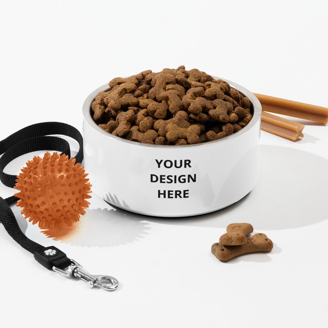 Personalized Dog Bowl: Custom Text & Logo, Stainless Steel Pet Bowl - Etsy