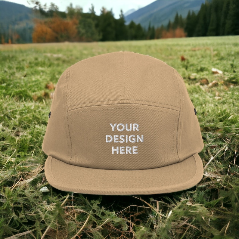 Custom Embroidered Five Panel Camper Cap: Your Text or Logo - Etsy