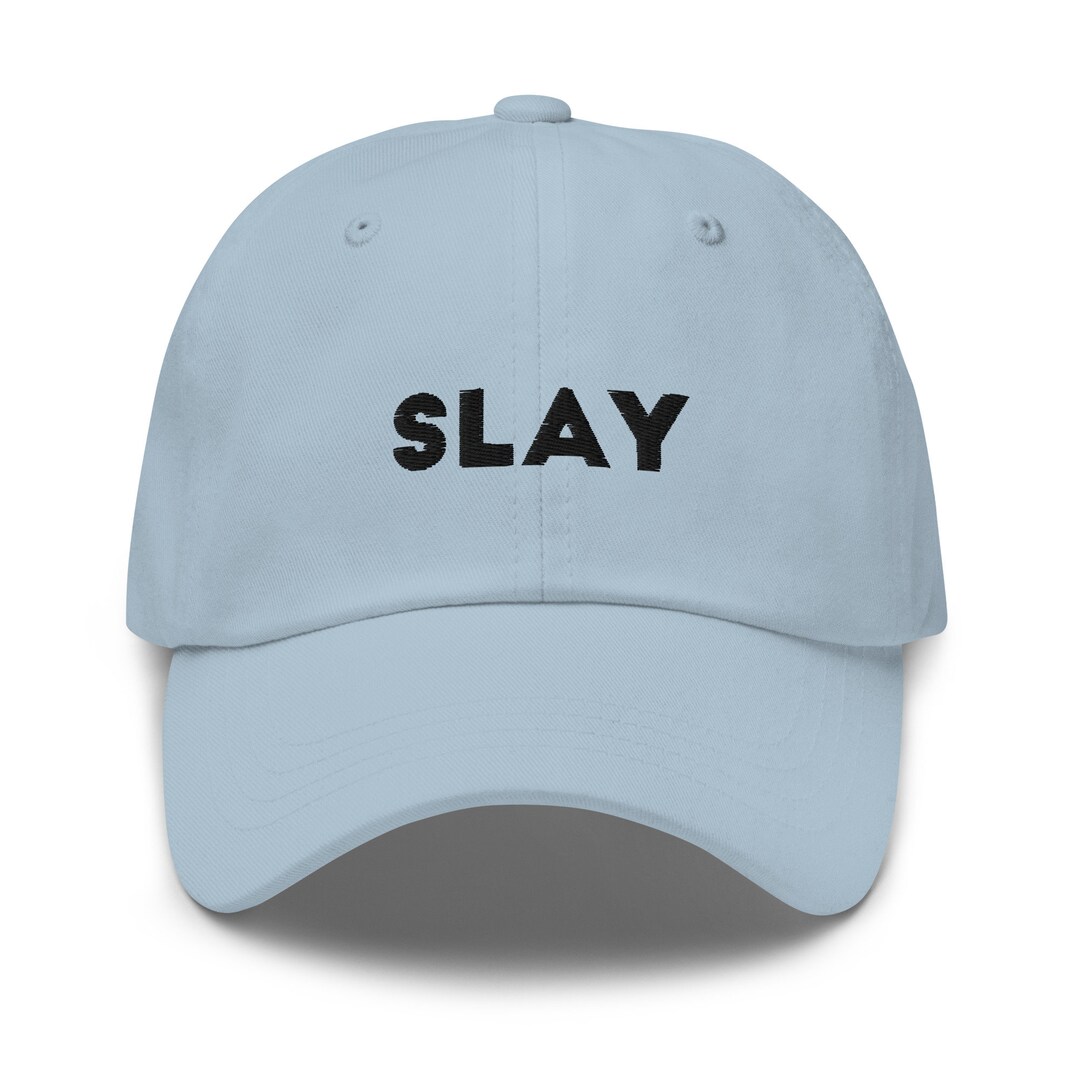 Embroidered 'slay' Dad Hat: Unisex Cotton Twill Baseball Cap - Etsy