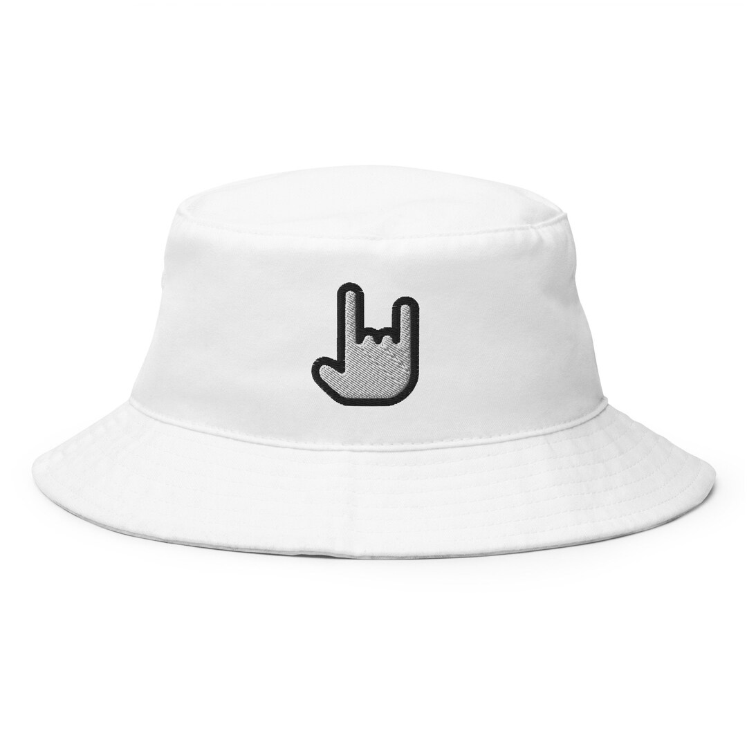 Heavy Metal Embroidered Bucket Hat: Unisex Cotton Sun Hat - Etsy