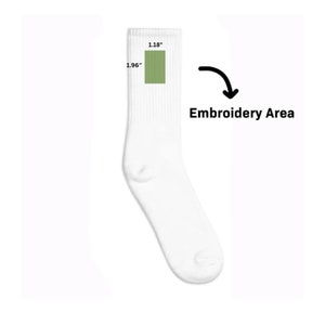 Custom Embroidered Socks, Personalized Text or Logo, Handmade - Etsy