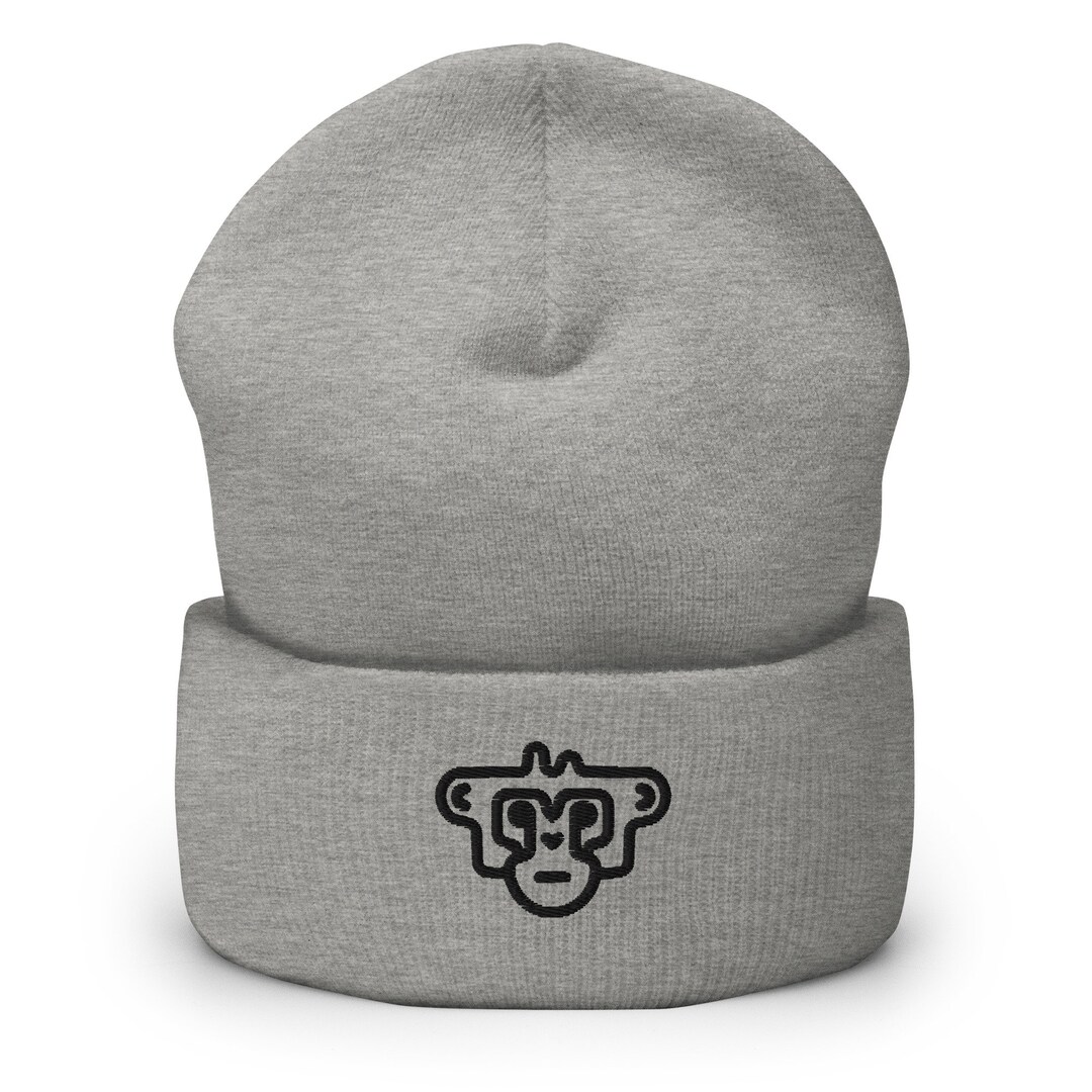 Embroidered Monkey Beanie: Chinese Zodiac Knit Winter Hat - Etsy