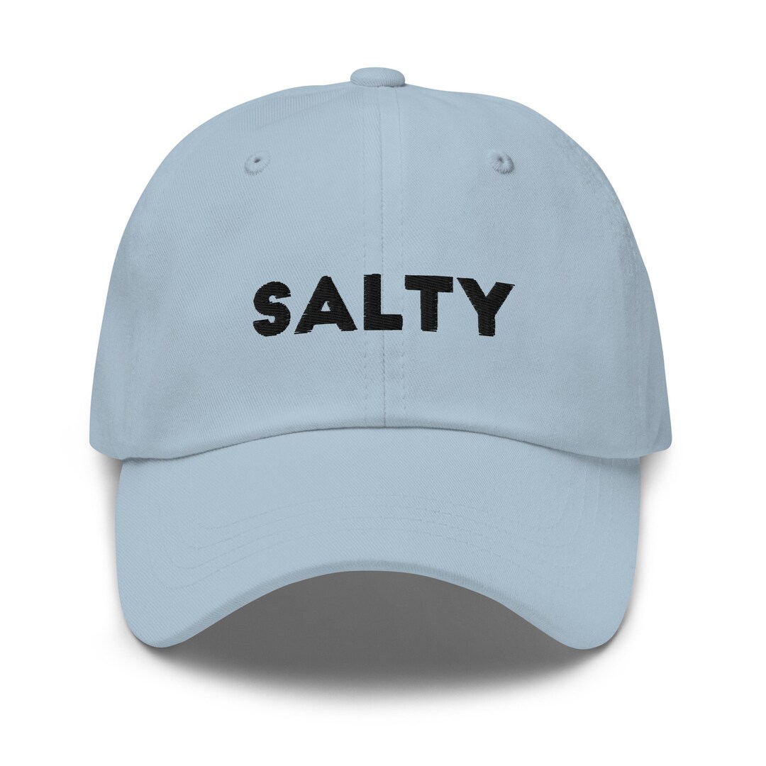 Embroidered 'salty' Dad Hat: Unisex Cotton Twill Baseball Cap - Etsy