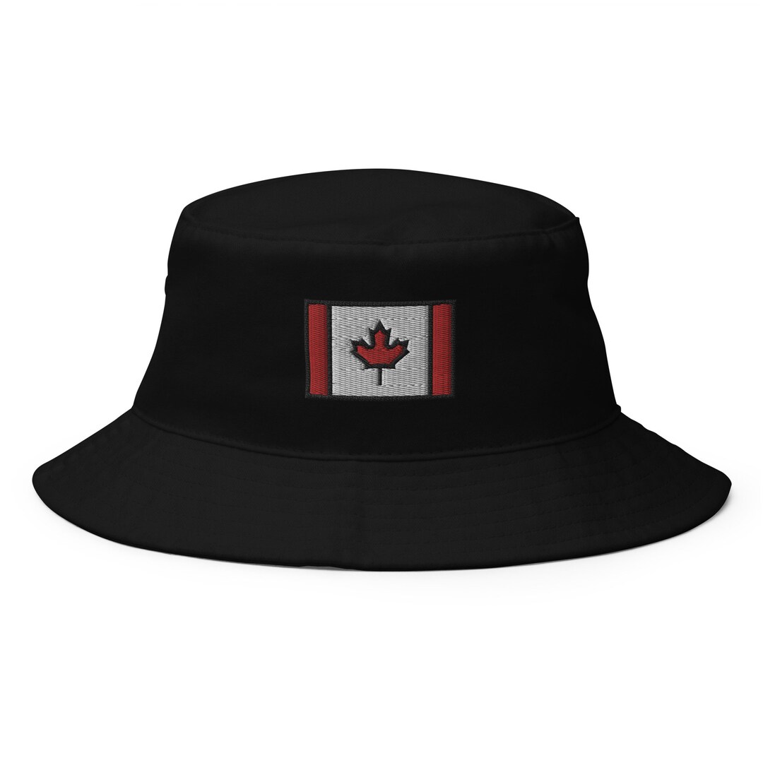 Canadian Flag Bucket Hat Embroidered Bucket Hat Handmade - Etsy