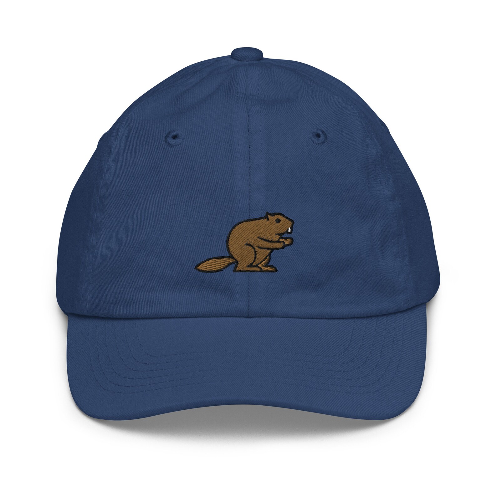 Beaver Youth Baseball Cap, Handmade Kids Hat, Embroidered Childrens Hat ...