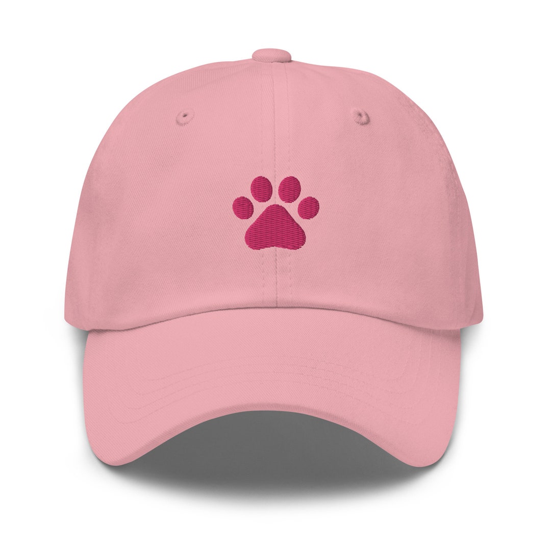Dog Paw Embroidered Dad Hat: Unisex Cotton Twill Baseball Cap - Etsy