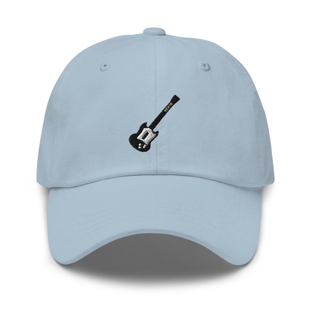 Embroidered Video Game Guitar Dad Hat: Unisex Cotton Twill Cap - Etsy