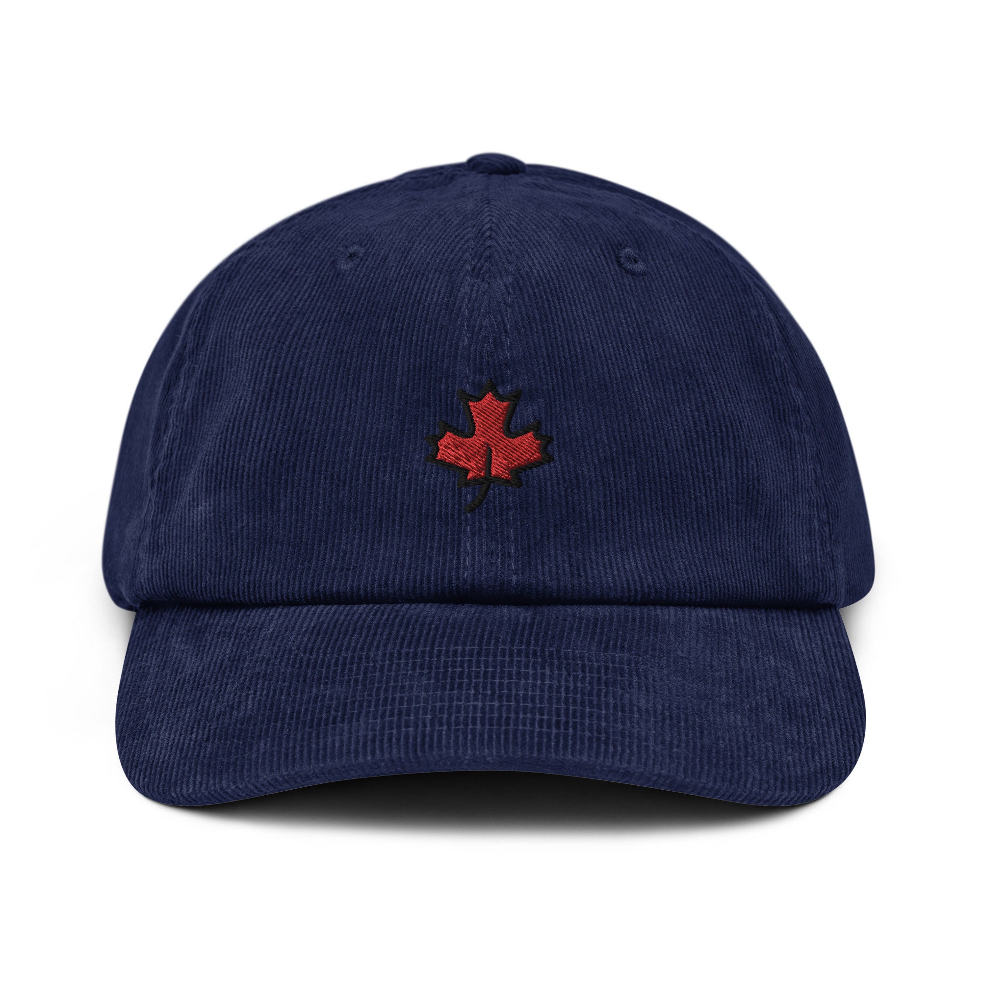 Maple Leaf Corduroy Hat Handmade Embroidered Corduroy Dad Cap - Etsy