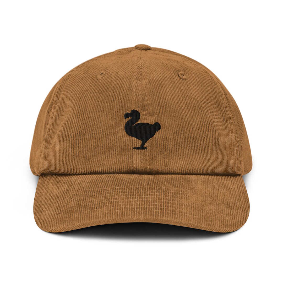 Dodo Bird Corduroy Hat, Handmade Embroidered Corduroy Dad Cap ...