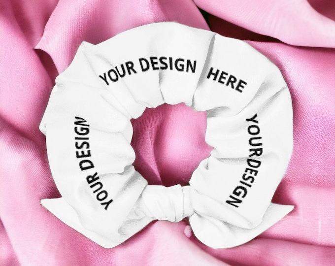 Custom Company Branded Scrunchie Hair Tie, Your Logo, Company Name and ...