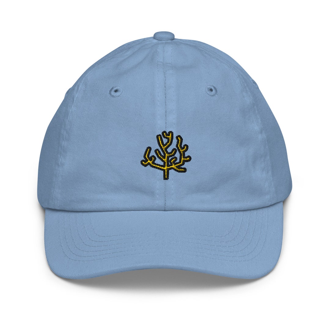 Coral Youth Baseball Cap, Handmade Kids Hat, Embroidered Childrens Hat ...