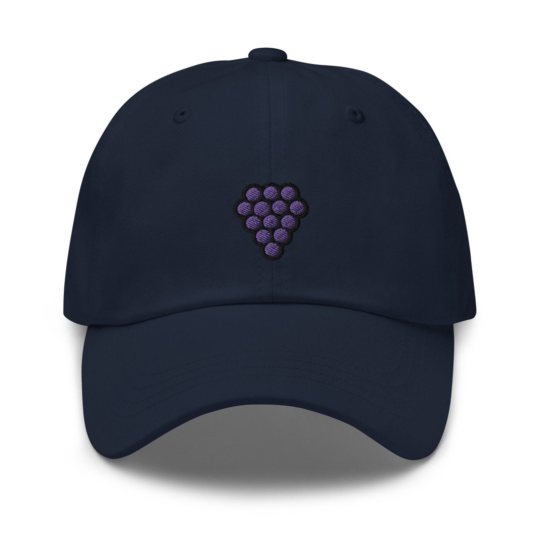Grapes Embroidered Dad Hat, Embroidered Unisex Hat, Dad Cap, Adjustable ...