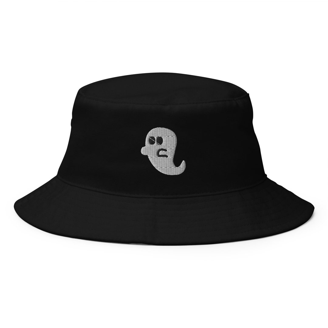 Embroidered Ghost Bucket Hat: Unisex Cotton Sun Hat - Etsy