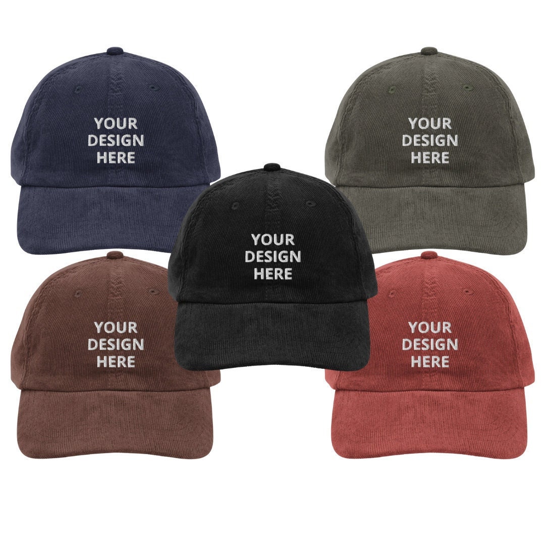 Custom Corduroy Hat, Personalized Corduroy Cap Embroidered With Logo ...