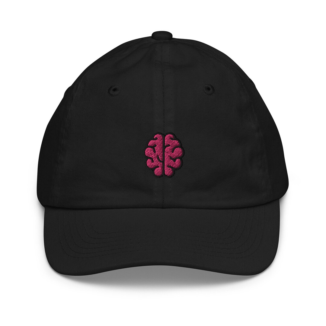 Brain Youth Baseball Cap, Handmade Kids Hat, Embroidered Childrens Hat ...