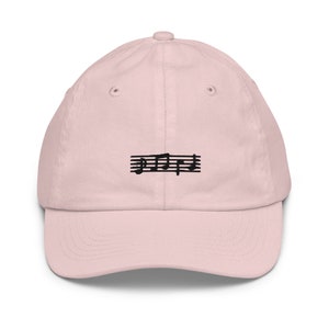 Music Notes Youth Baseball Cap, Handmade Kids Hat, Embroidered ...