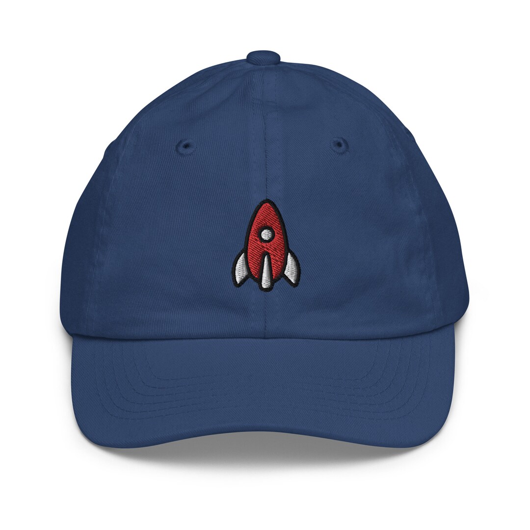 Rocket Youth Baseball Cap, Handmade Kids Hat, Embroidered Childrens Hat ...