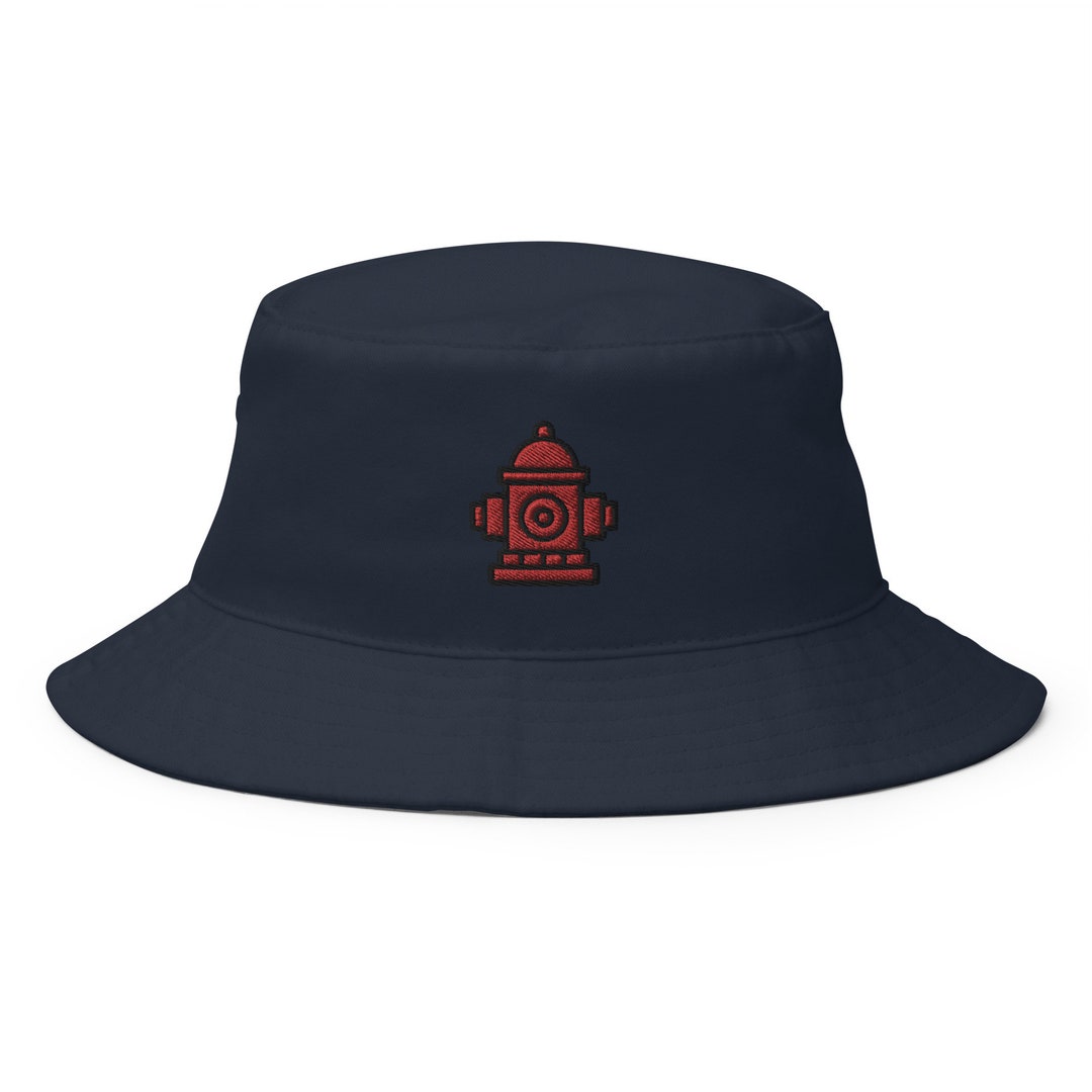 Fire Hydrant Bucket Hat, Embroidered Bucket Hat, Handmade Unisex Adult ...