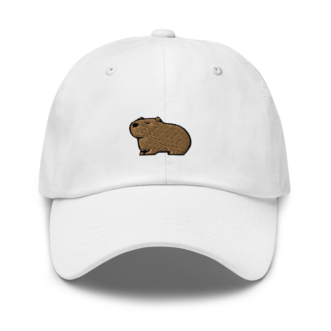 Capybara Dad Hat, Embroidered Unisex Hat, Handmade Dad Cap, Adjustable ...