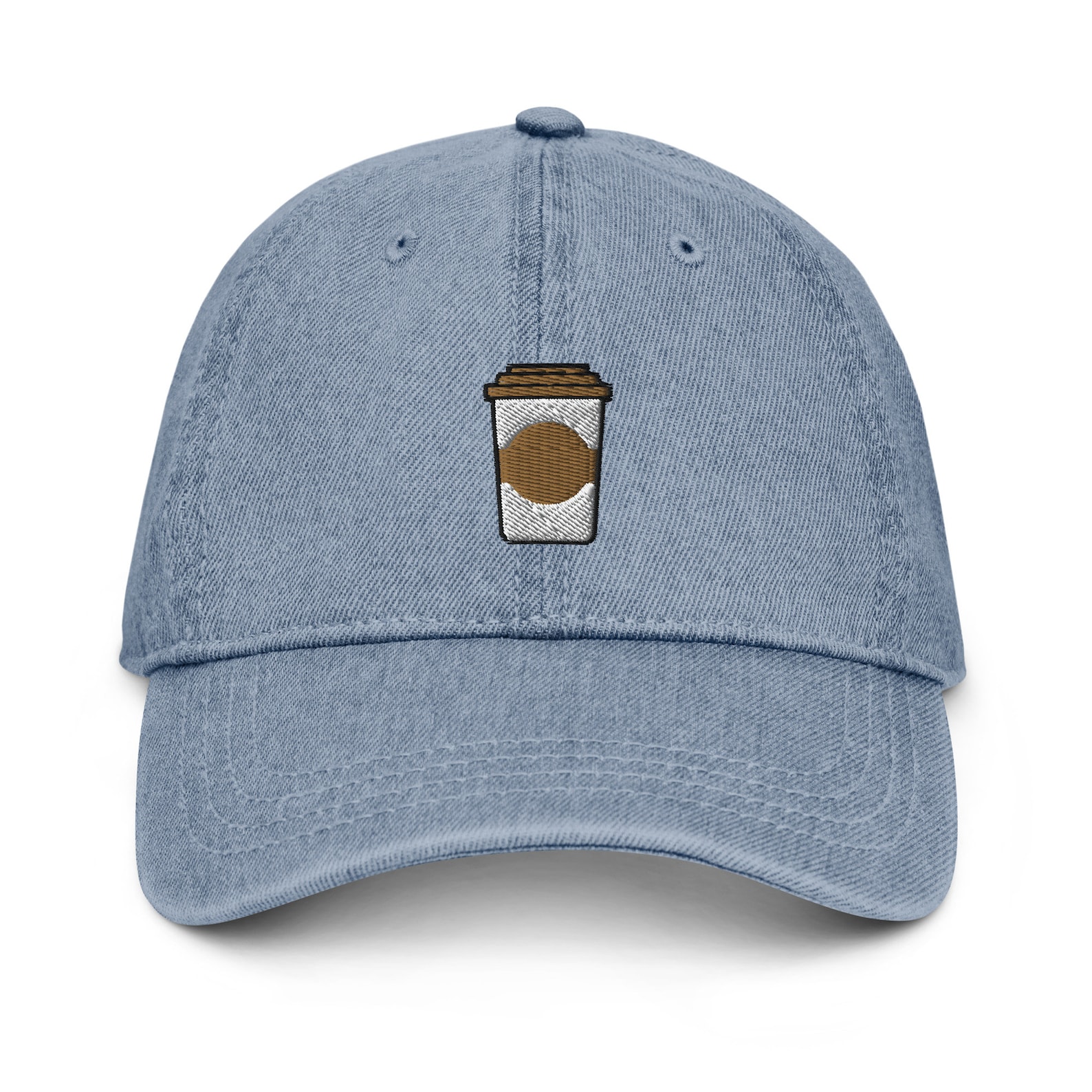 Coffee Denim Hat, Embroidered Cotton Cap, Custom Gift - Etsy