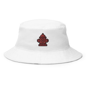 Fire Hydrant Bucket Hat, Embroidered Bucket Hat, Handmade Unisex Adult ...
