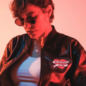 Personalized Embroidered Bomber Jacket, Custom Faux Leather Jacket ...