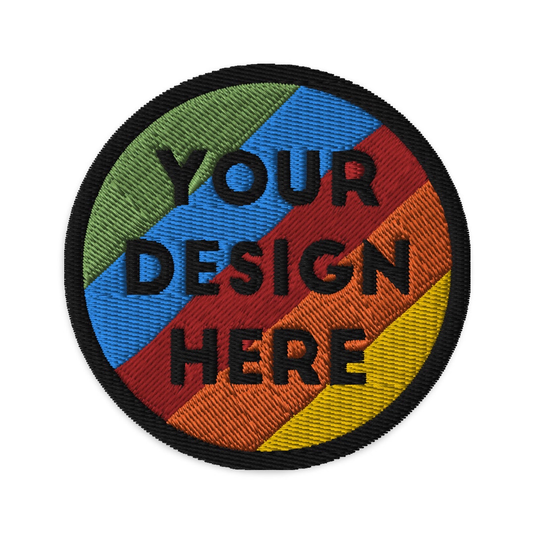 Custom Embroidered Circle Patch: Iron-on Design, Text, or Logo (3") - Etsy