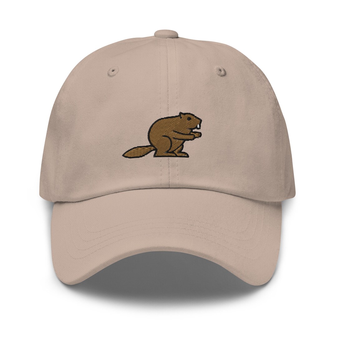 Embroidered Beaver Dad Hat: Unisex Chino Cotton Twill Cap - Etsy