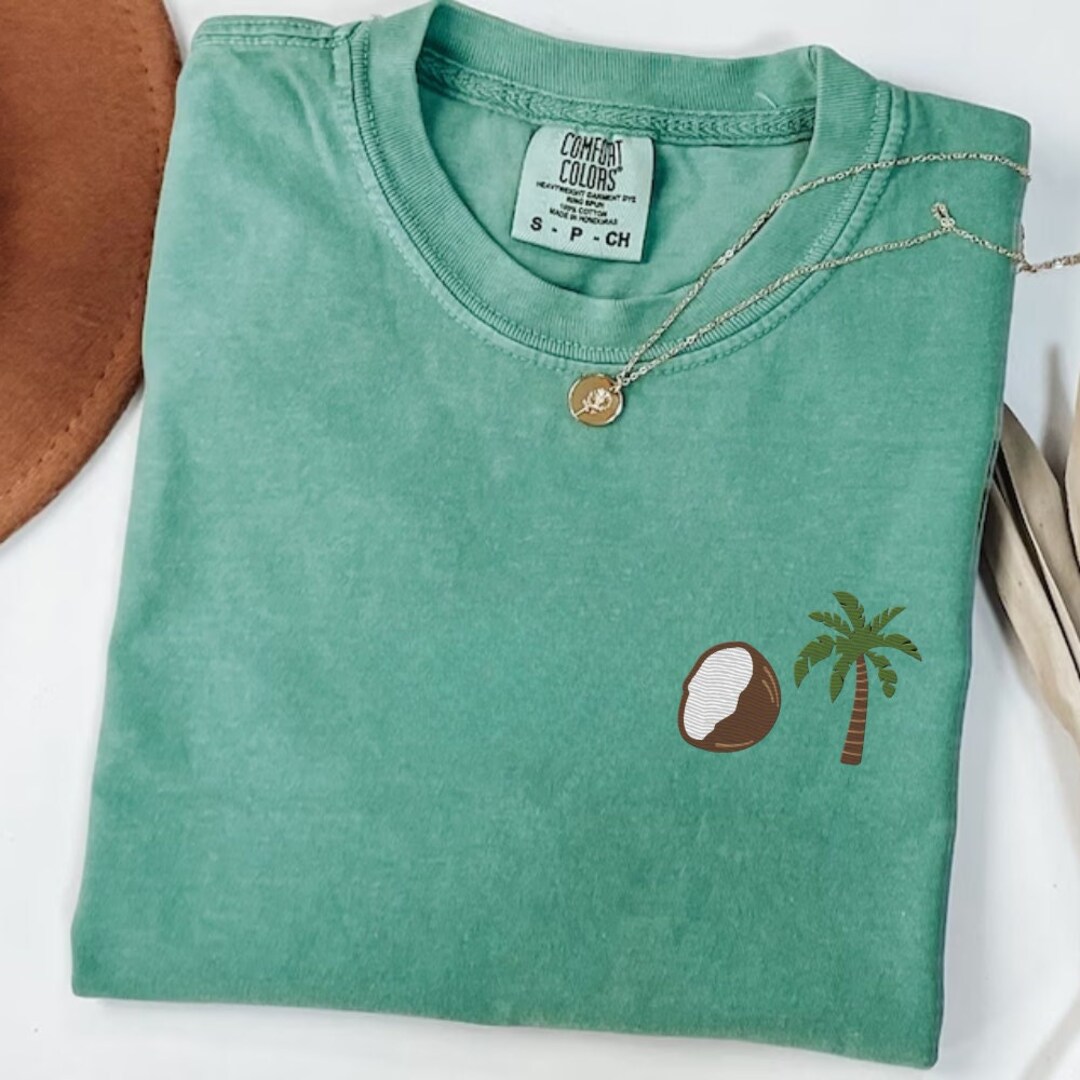 Kamala Harris 2024 Embroidered Shirt, Coconut Tree Design, Presidential Election Tee Women Men ...