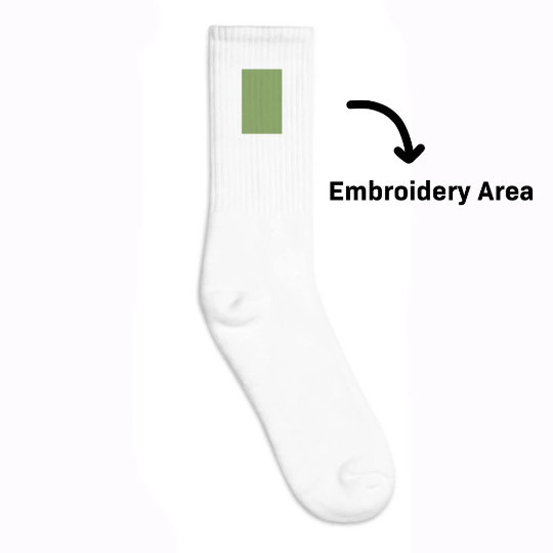 Your Design Text or Logo Embroidered Socks Handmade Socks - Etsy