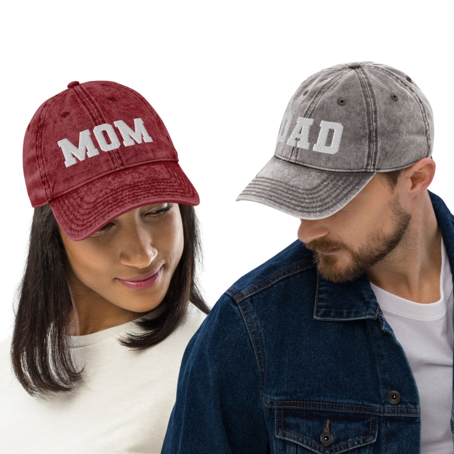 Mom & Dad Embroidered Dad Hat Cap Pregnancy Baby Announcement - Etsy