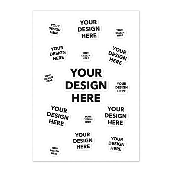 Custom Sticker Sheet Your Text Sticker Pack Customized | Etsy