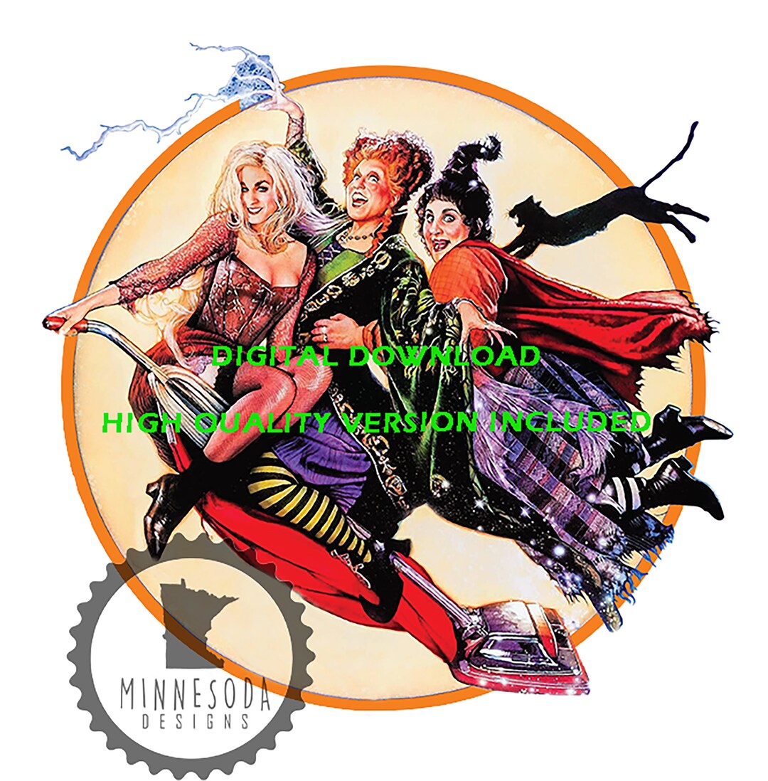 Hocus Pocus Digital File Witches Moon Circle Movie Cover - Etsy