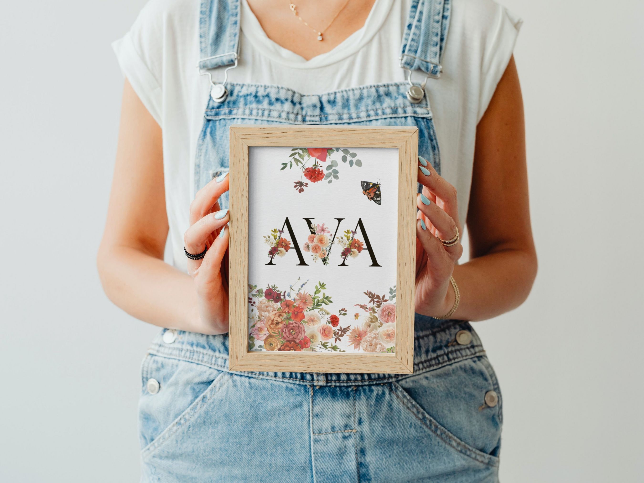 Ava Baby Name | Printable Wall Art | Baby Name Ava | Nursery Wall Art ...