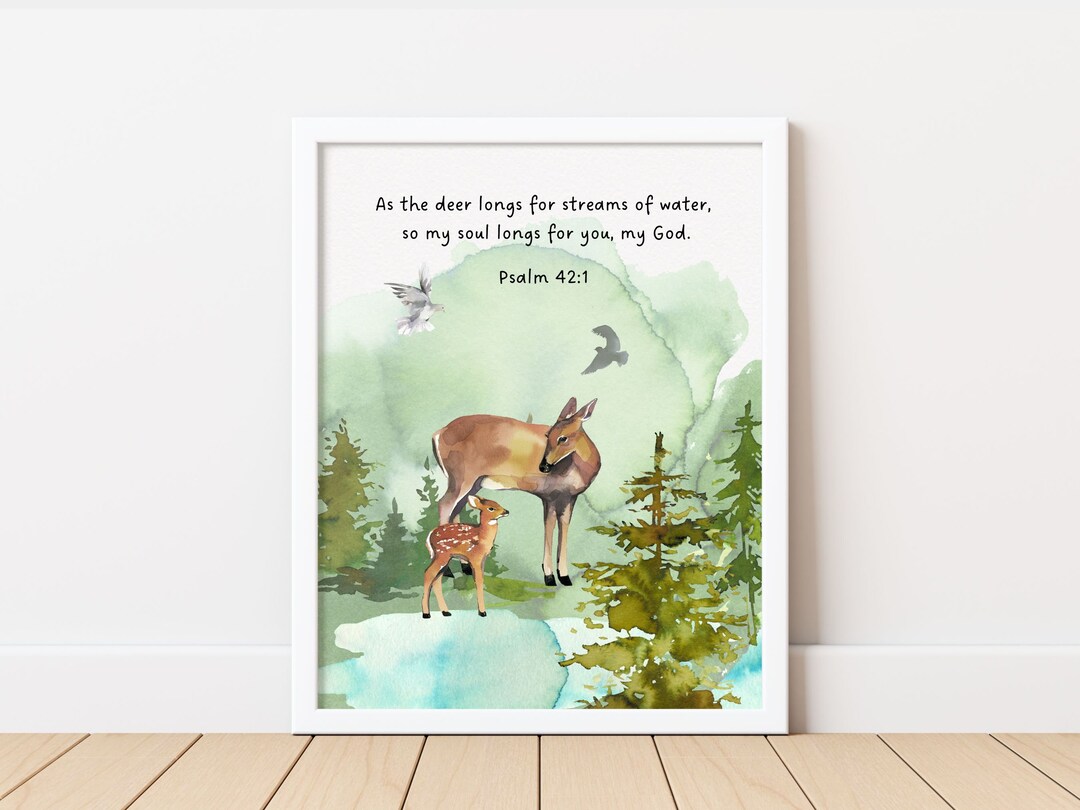 Psalm 42 | Printable Wall Art | Bible Verse | Gospel Verse | Print | as ...