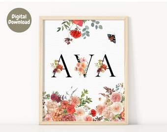 Ava Nursery Wall Art - Etsy
