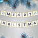 Merry Christmas Bunting Banner Printable PDF - Etsy