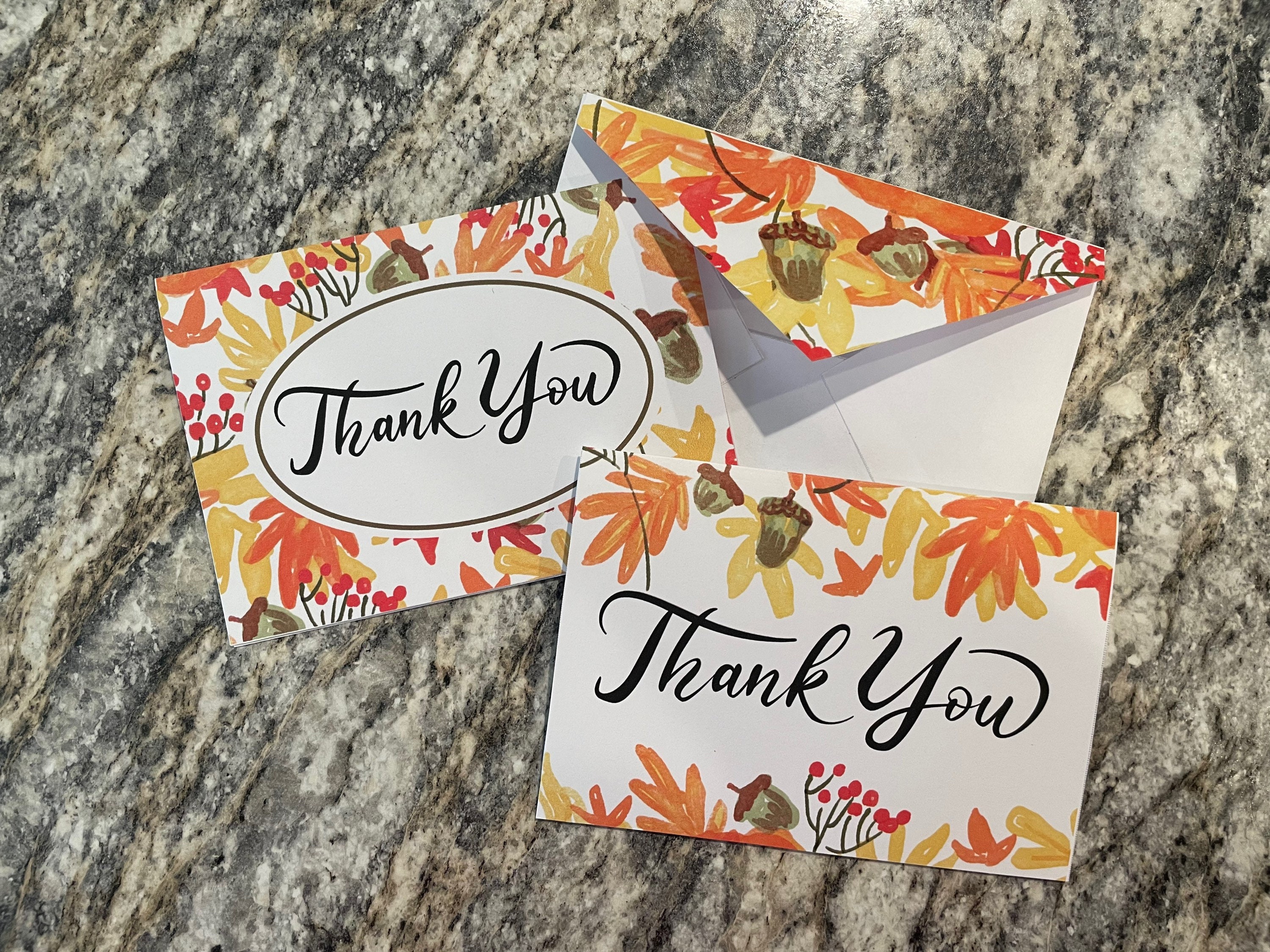 Fall Thank You Card Printable PDF - Etsy
