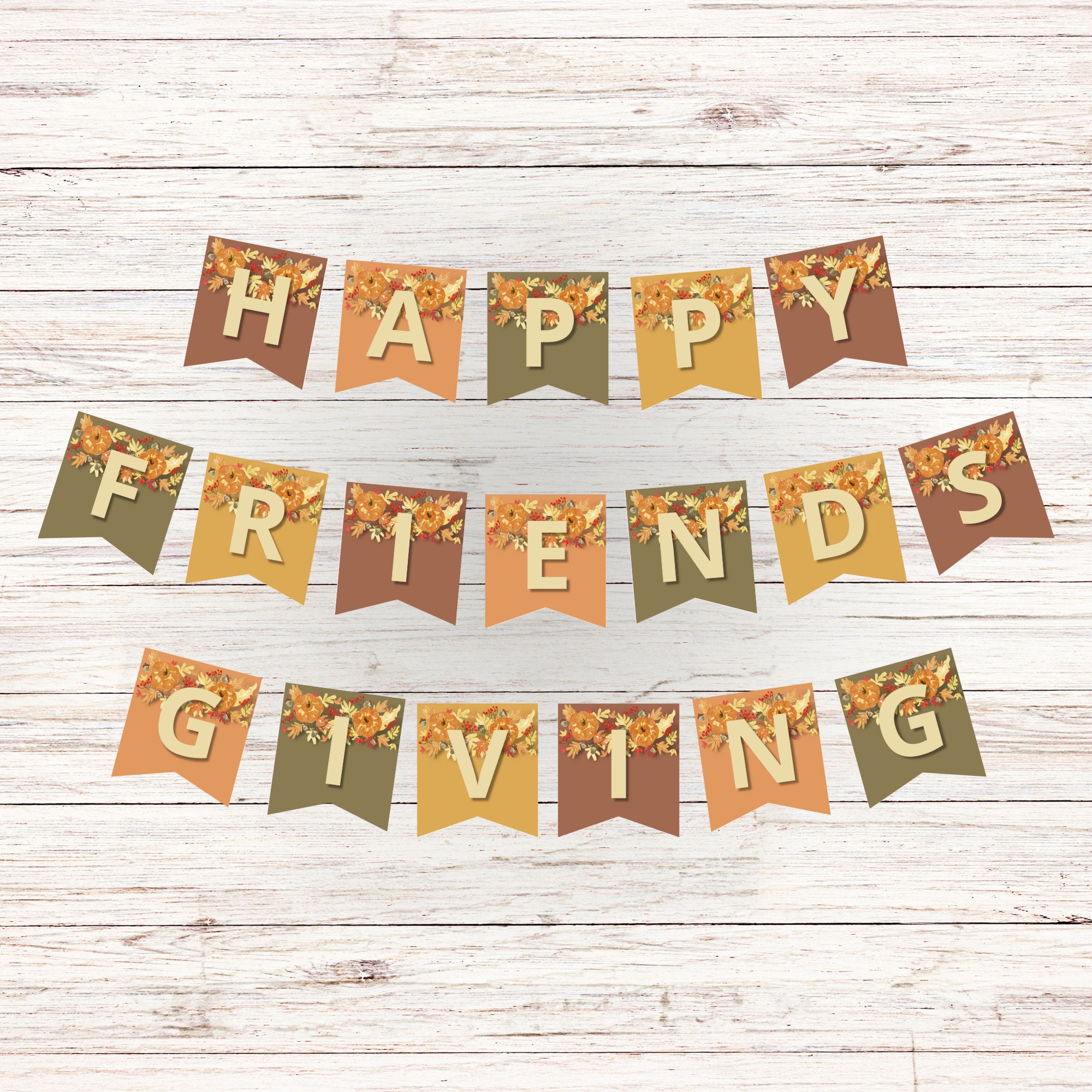 Friendsgiving Bunting Banner Printable - Etsy