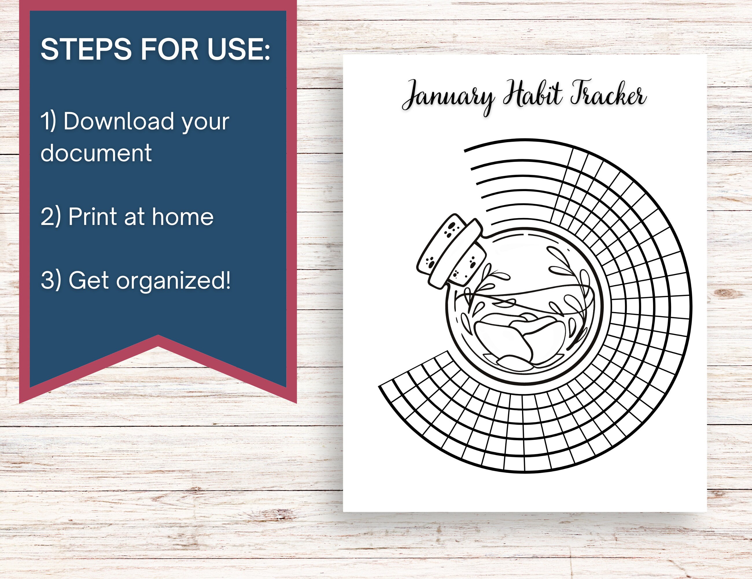 Circle Habit Tracker Printable PDF - Etsy