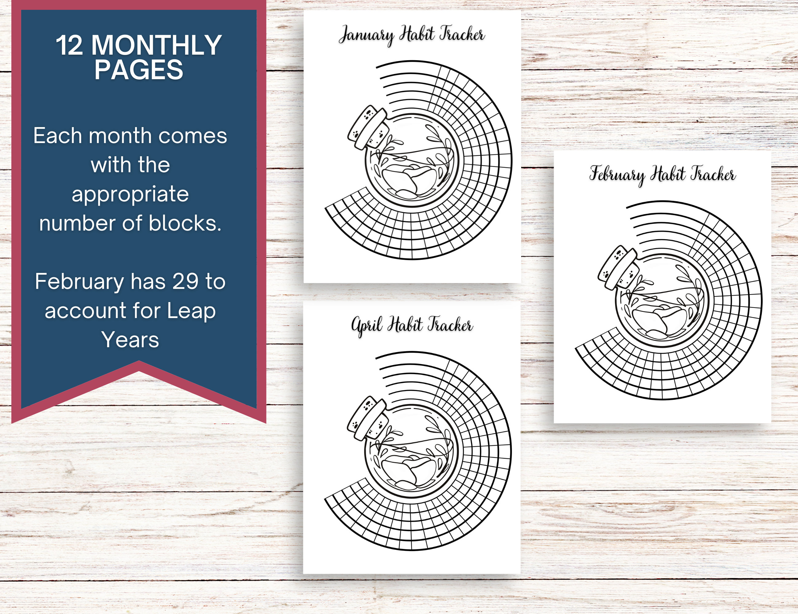 Circle Habit Tracker Printable PDF - Etsy