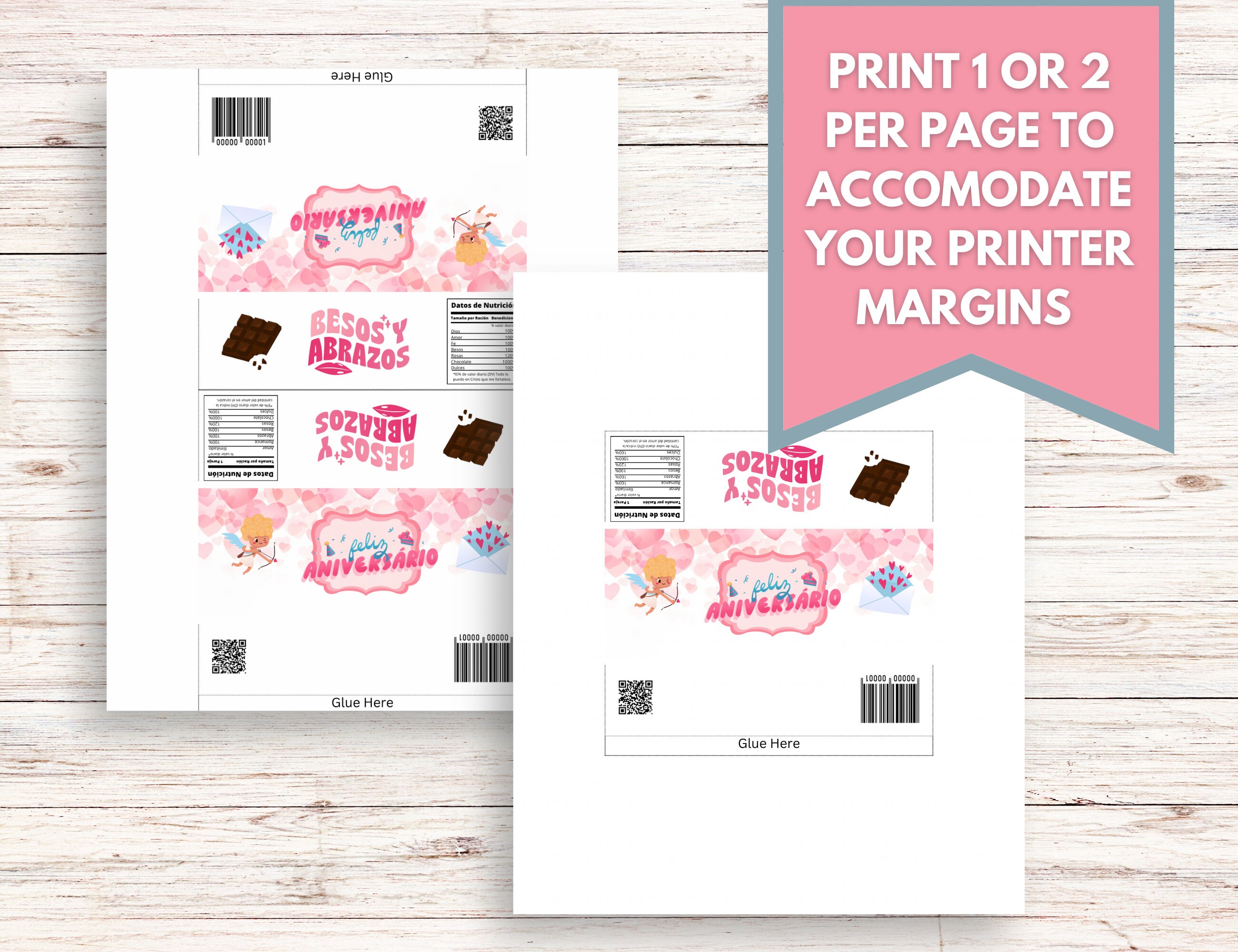 Feliz Aniversario Candy Bar Wrapper Printable PDF Spanish - Etsy