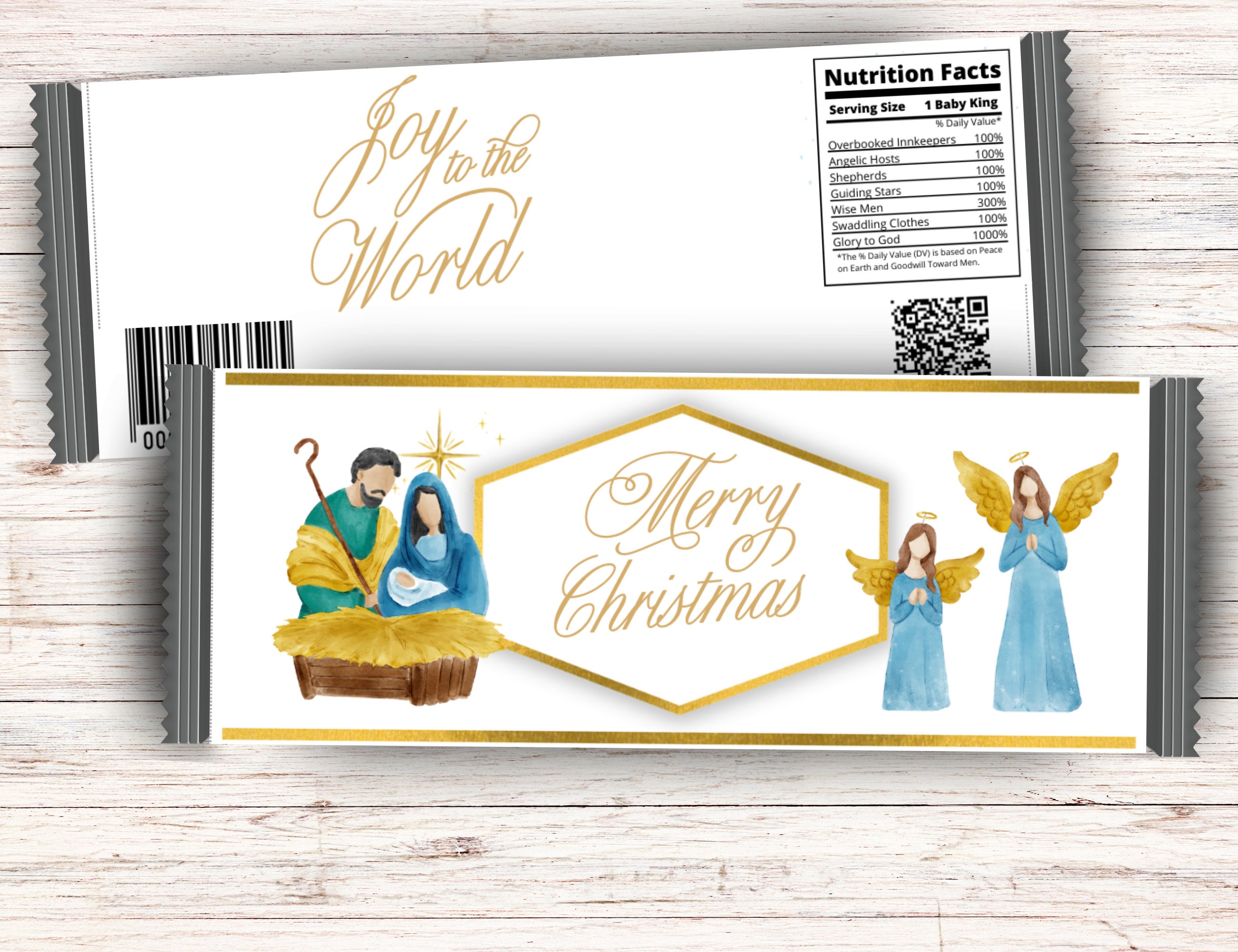 Christmas Candy Bar Wrapper Printable PDF - Etsy