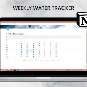 Weekly Water Tracker Template for Notion - Etsy