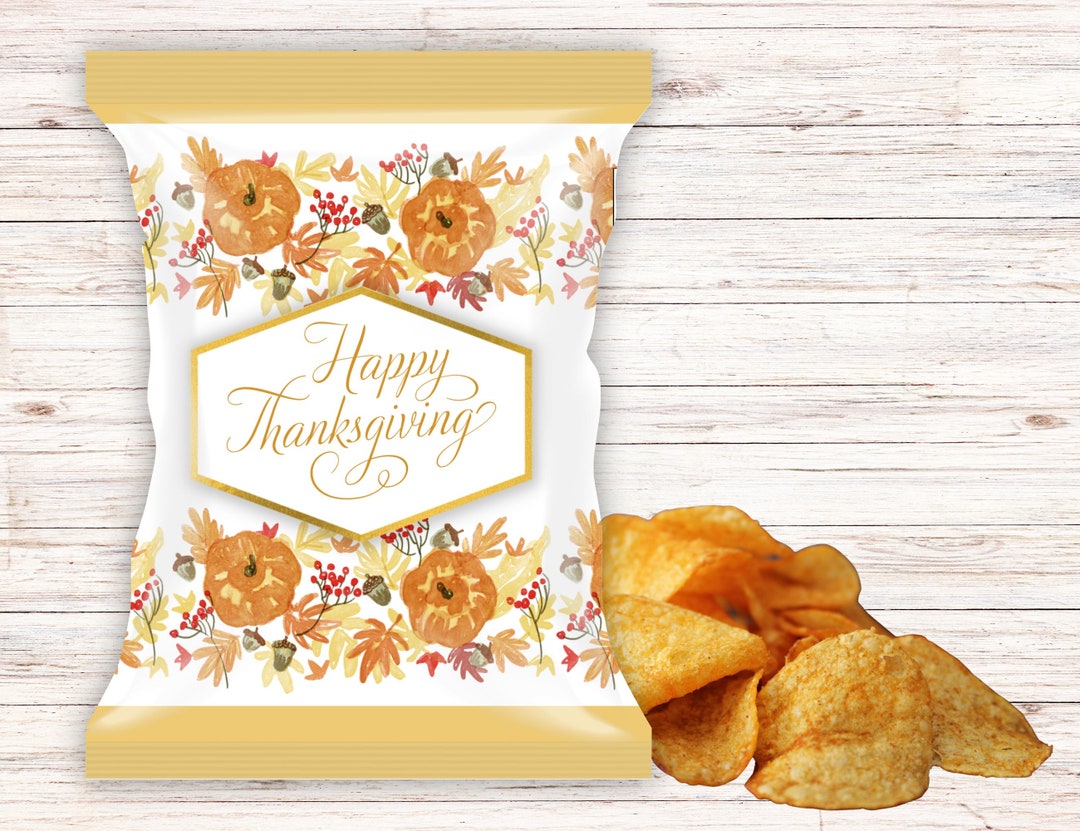 Thanksgiving Chip Bag Printable, Instant Download, Fall, Autumn ...