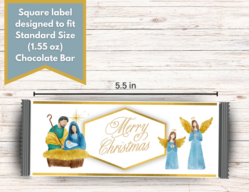 Christmas Candy Bar Wrapper Printable PDF - Etsy